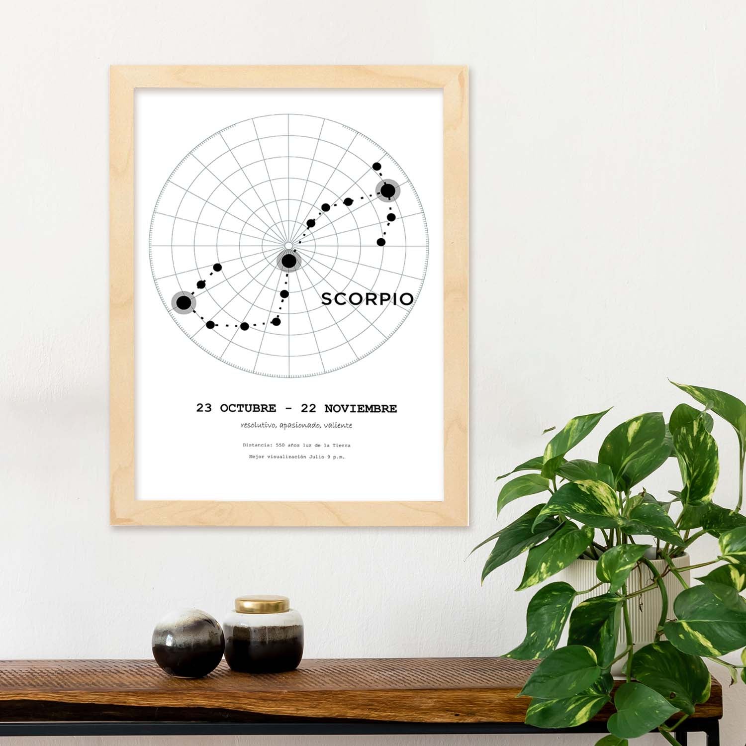 Assiette Avec La Constellation Du Scorpion. Affiche Du Symbole Du ...