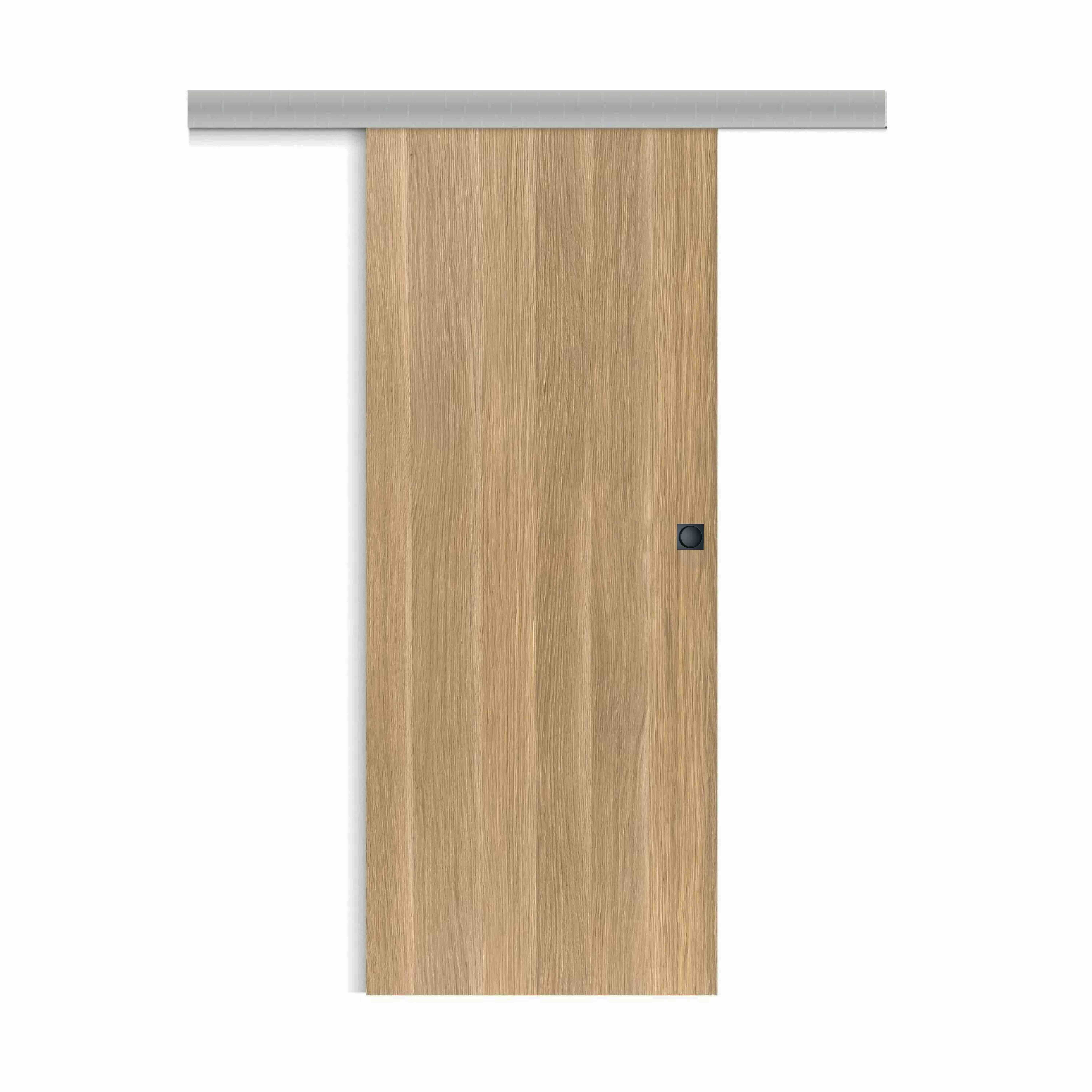 Porte coulissante applique Matild 73 cm avec cuvette carrée noire ...