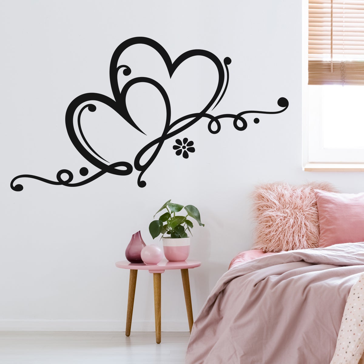 Sticker Mural - Coeurs - Noir - 57x106 cm | Leroy Merlin