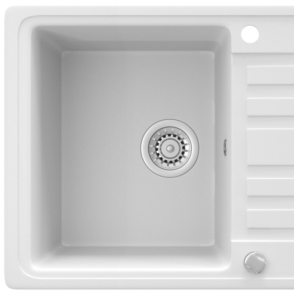 Bergström Évier , Blanc, 57.5x46cm avec emplacement de séchage | Leroy ...