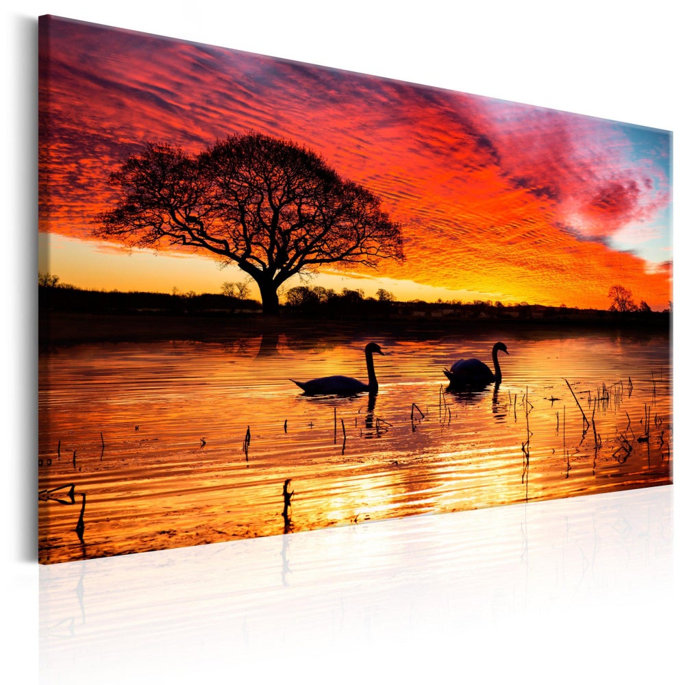 Tableau - Swan Lake 90x60 Artgeist cm | Leroy Merlin