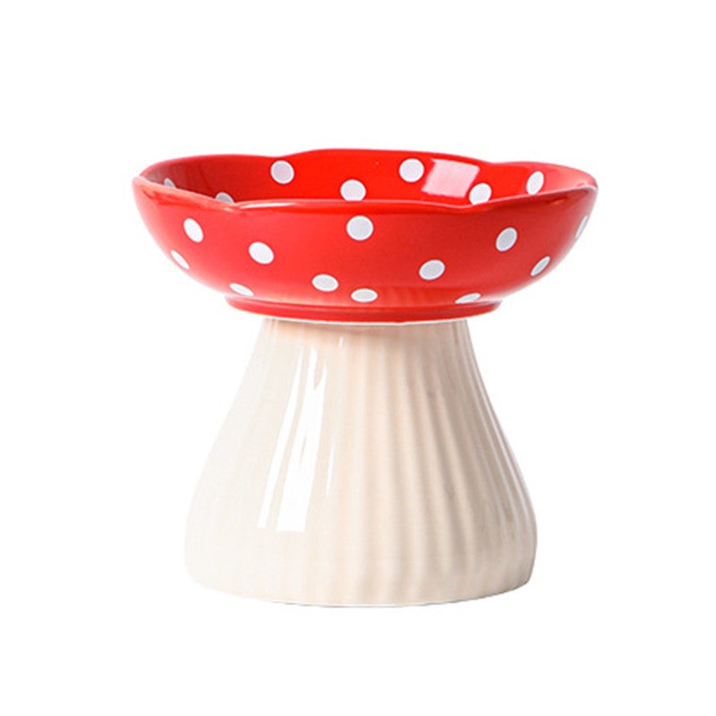 Gamelle chat champignon céramique pois anti-basculement protection cou ...