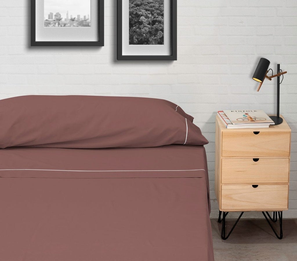 ENSEMBLE DE DRAPS TISSU CALMA MARSALA ISLANDES 105 CM | Leroy Merlin