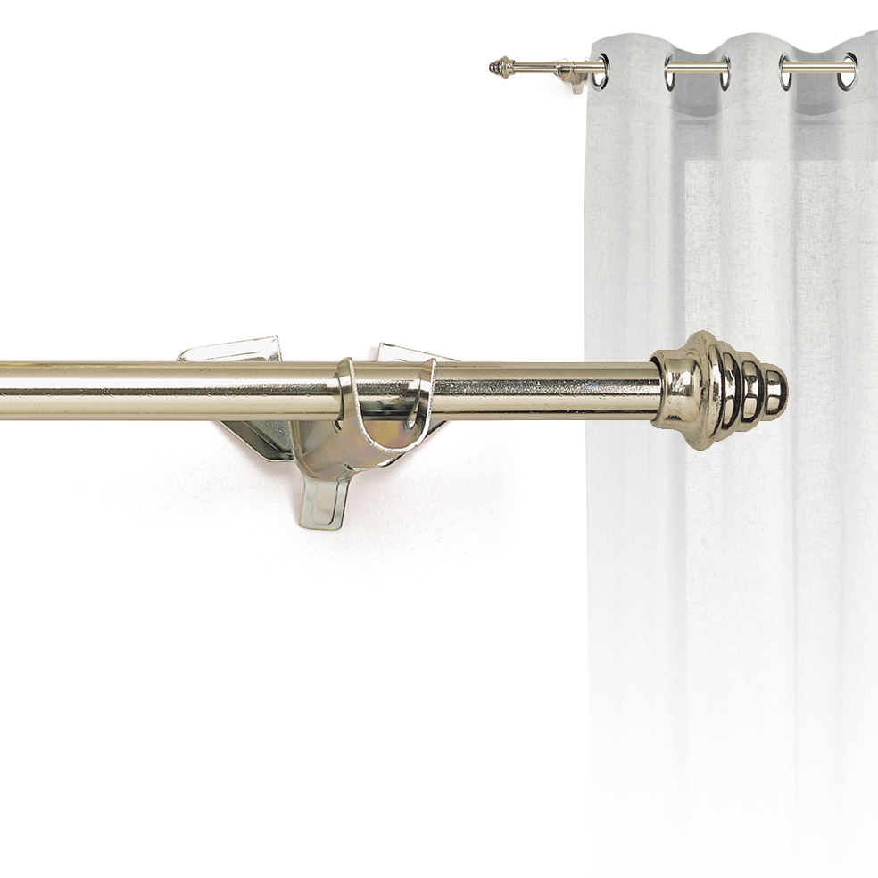 Kit de Tringle à rideau en métal Ø12mm Pyramidal Installation au mur ...