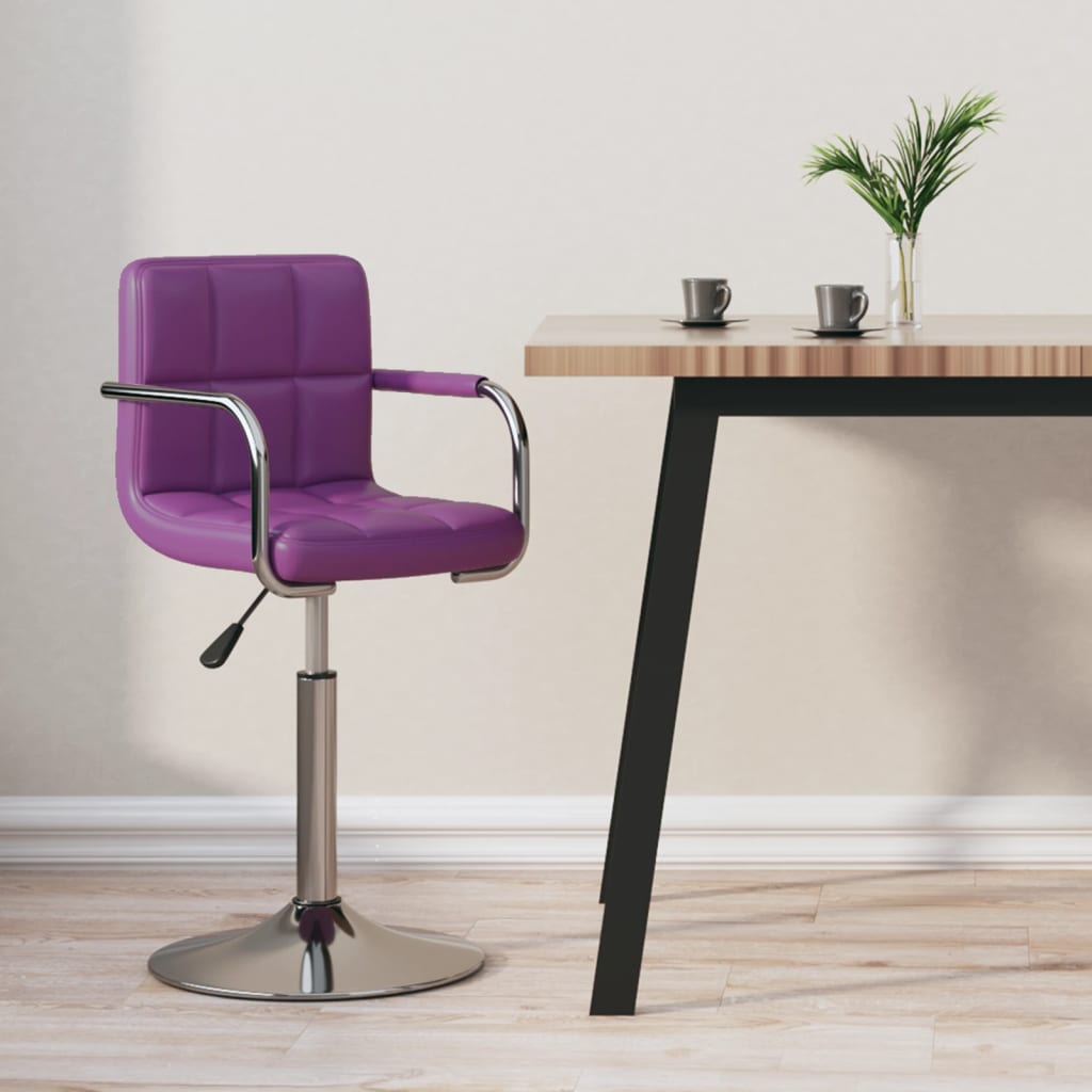 Tabouret de bar Violet Similicuir vidaXL | Leroy Merlin