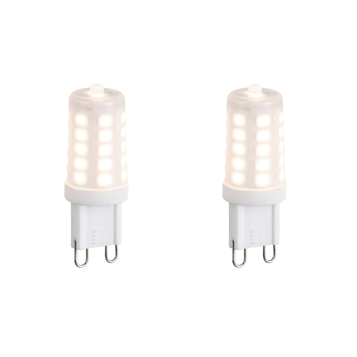 Lot de 2 ampoules LED G9 dimmables opales 3W 250lm 2700K | Leroy Merlin