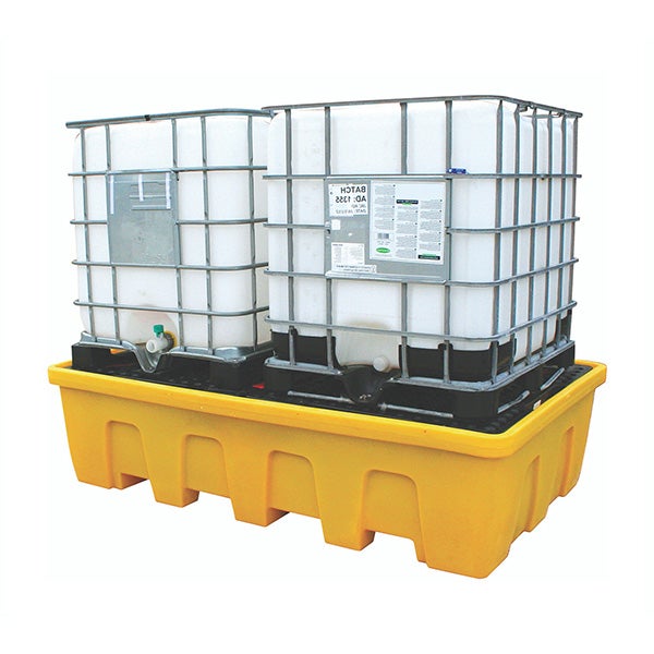 Bac de rétention double emboîtable pour IBC - Jaune - Charge 3000kg ...