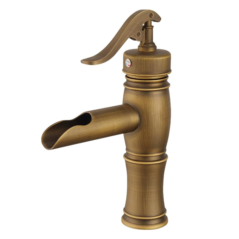 Grifo monomando para lavabo en cascada, grifo clásico de baño de un ...