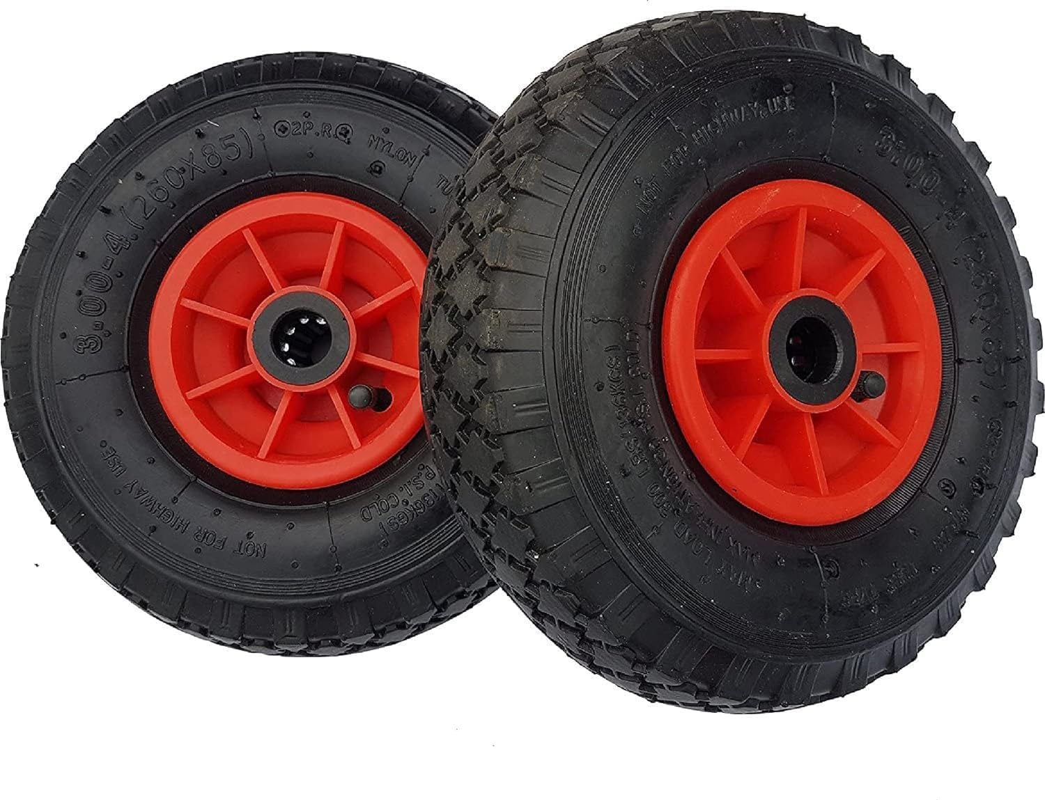 Kippen 1637X - Coppia di Ruote Pneumatiche. Dimensioni: 3.00-4 (260x85 ...