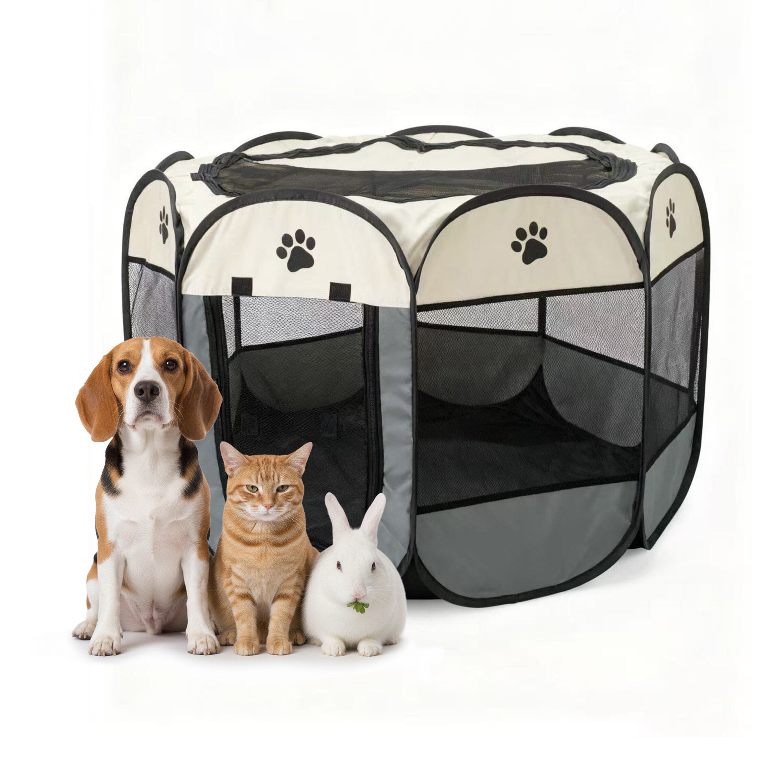Corral plegable para cachorros 58 x 91 cm, pop-up, portátil para ...