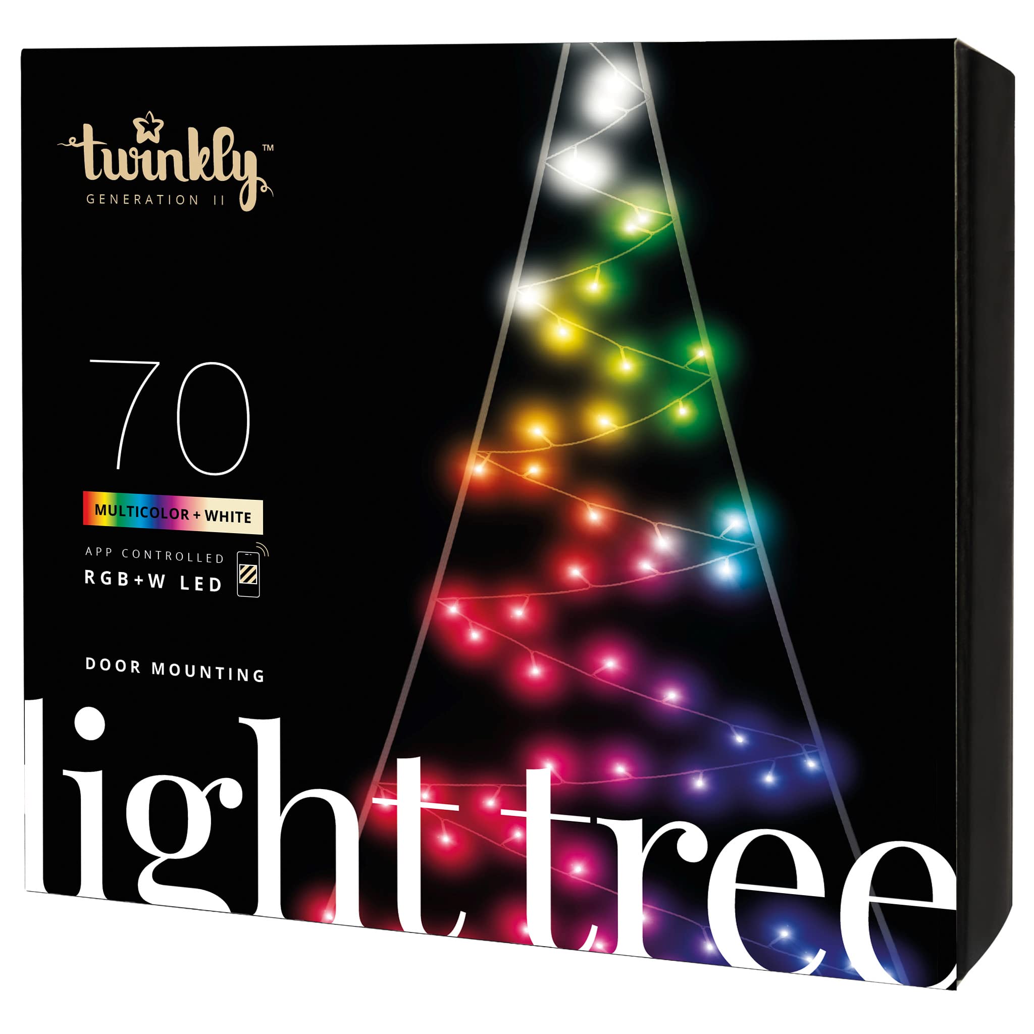 Twinkly Wall Tree – App-Controlled Artificial Wall Tree with 50 RGB+W ...