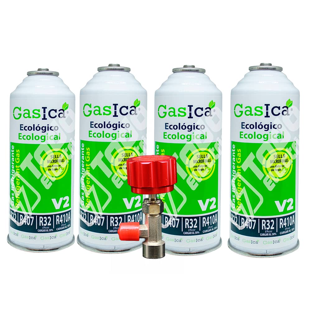 Pack de 4 bouteilles de gaz réfrigérant organique GASICA V2, substitut ...