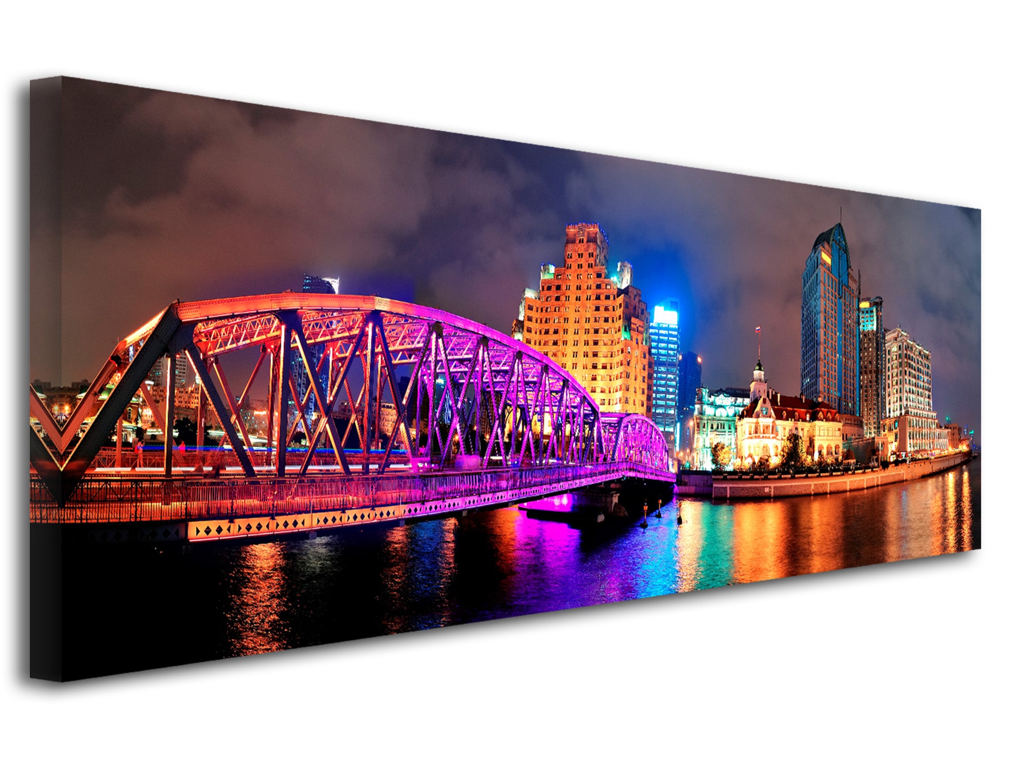 DECLINA, Tableau toile imprimée, Tableau toile panoramique Pont ...