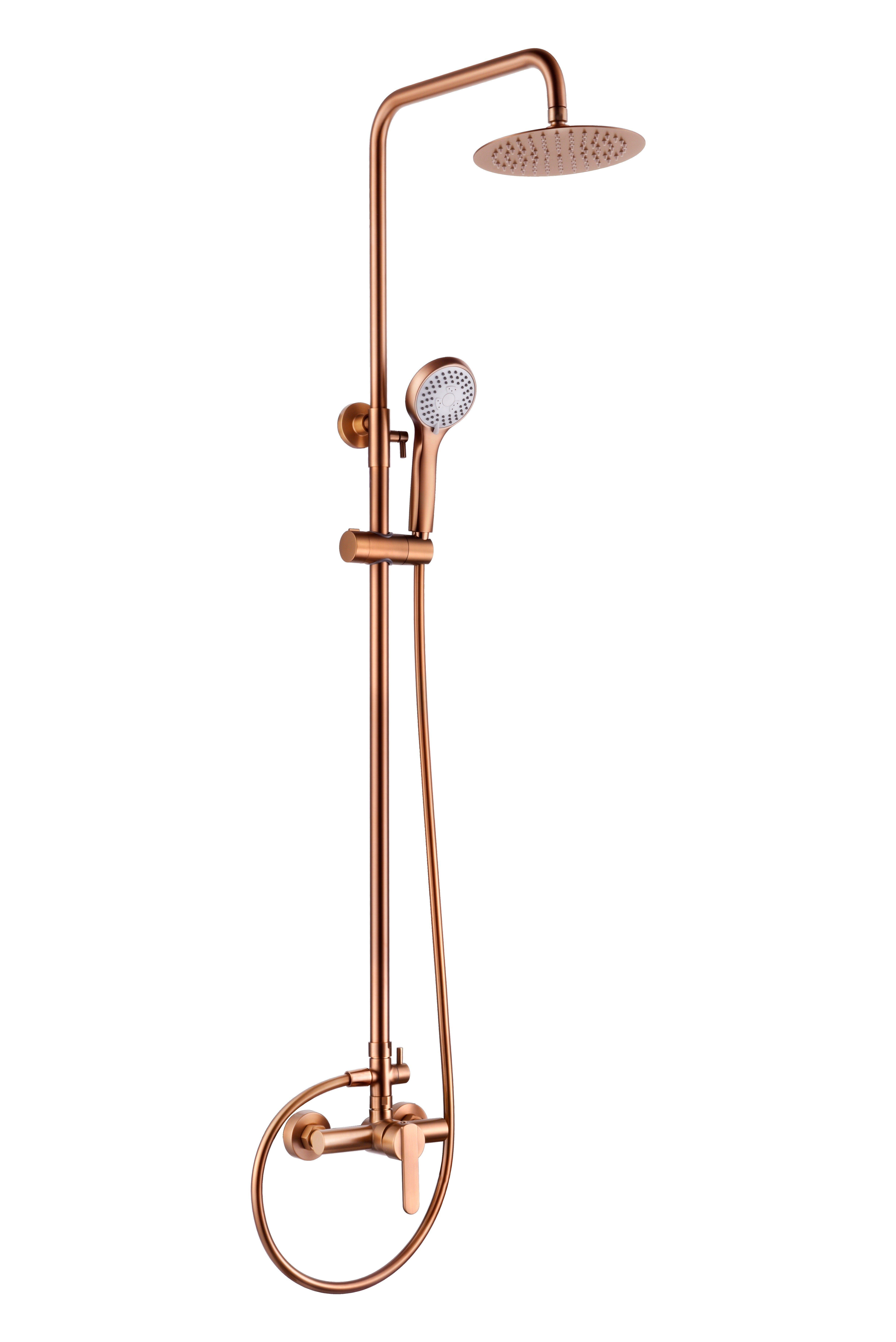 Columna de ducha oro rosa cepillado roma imex | Leroy Merlin
