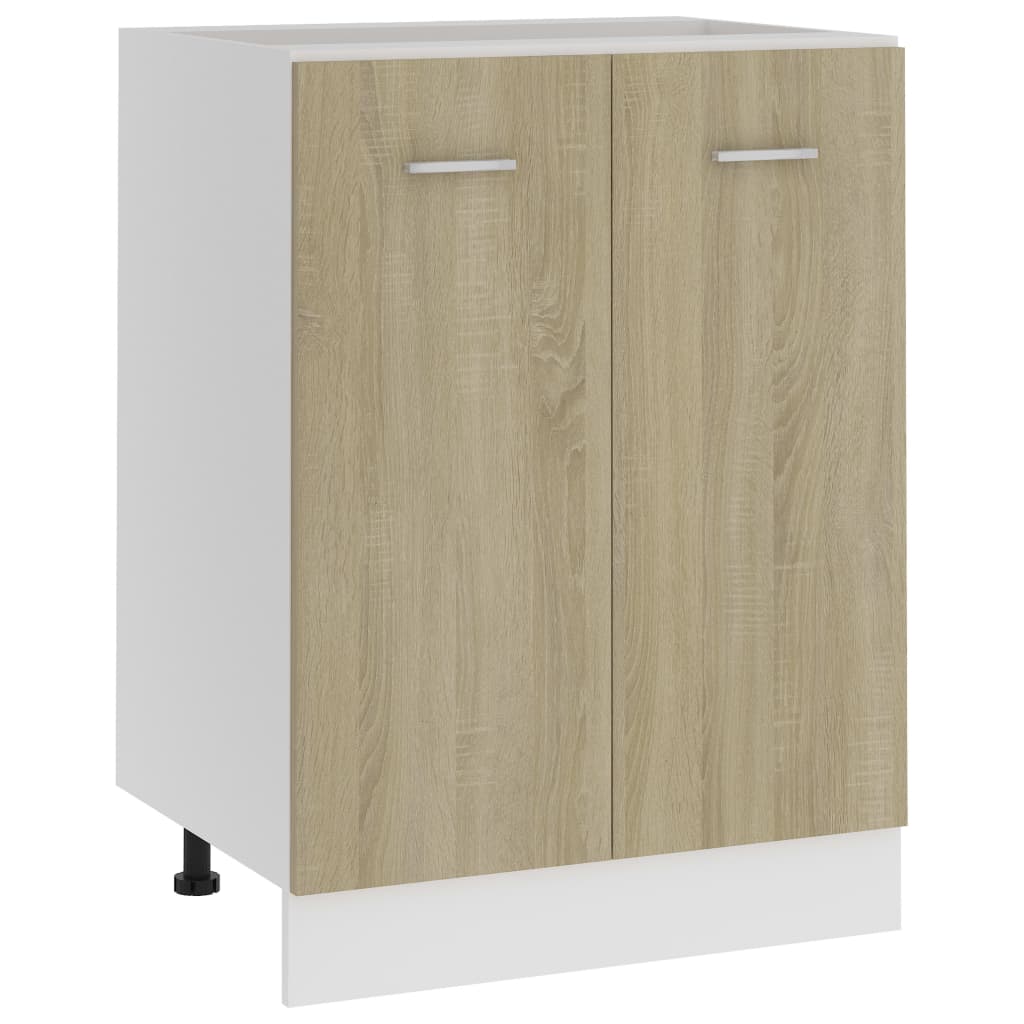 Meuble bas Chêne Sonoma 60 x 46 x 81,5 cm Bois d'ingénierie | Leroy Merlin