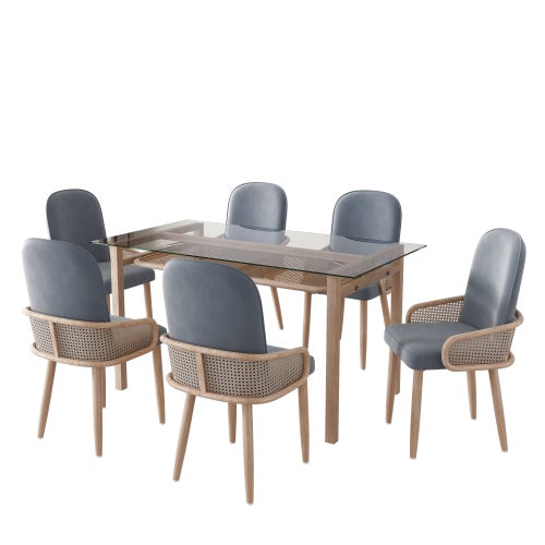 Ensemble de salle à manger (Table de salle à manger avec 6 chaises ...