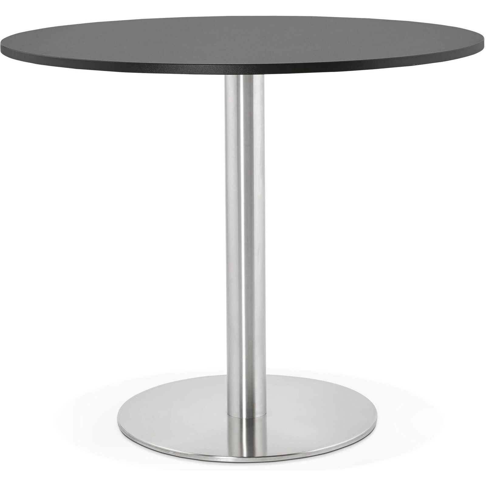 Table à diner design godet 90 x 90 x 54 cm Noir, argent | Leroy Merlin