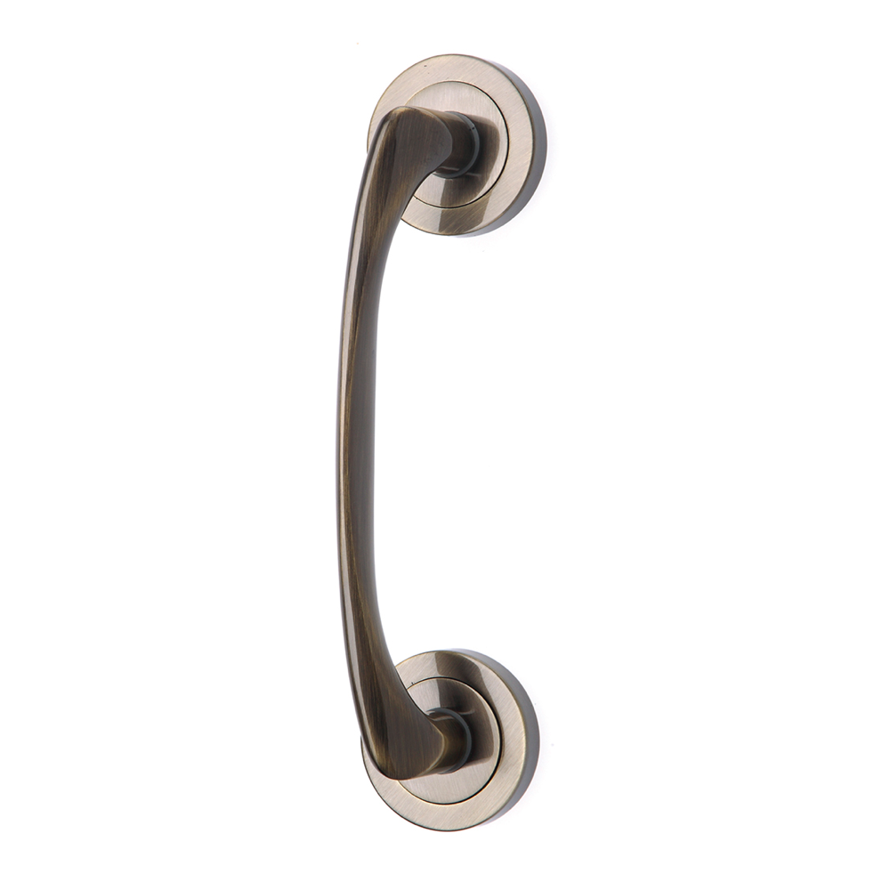 Poignée de Porte OLA Aluminium Finition Cuir Rosace Ronde Modèle 554 ...