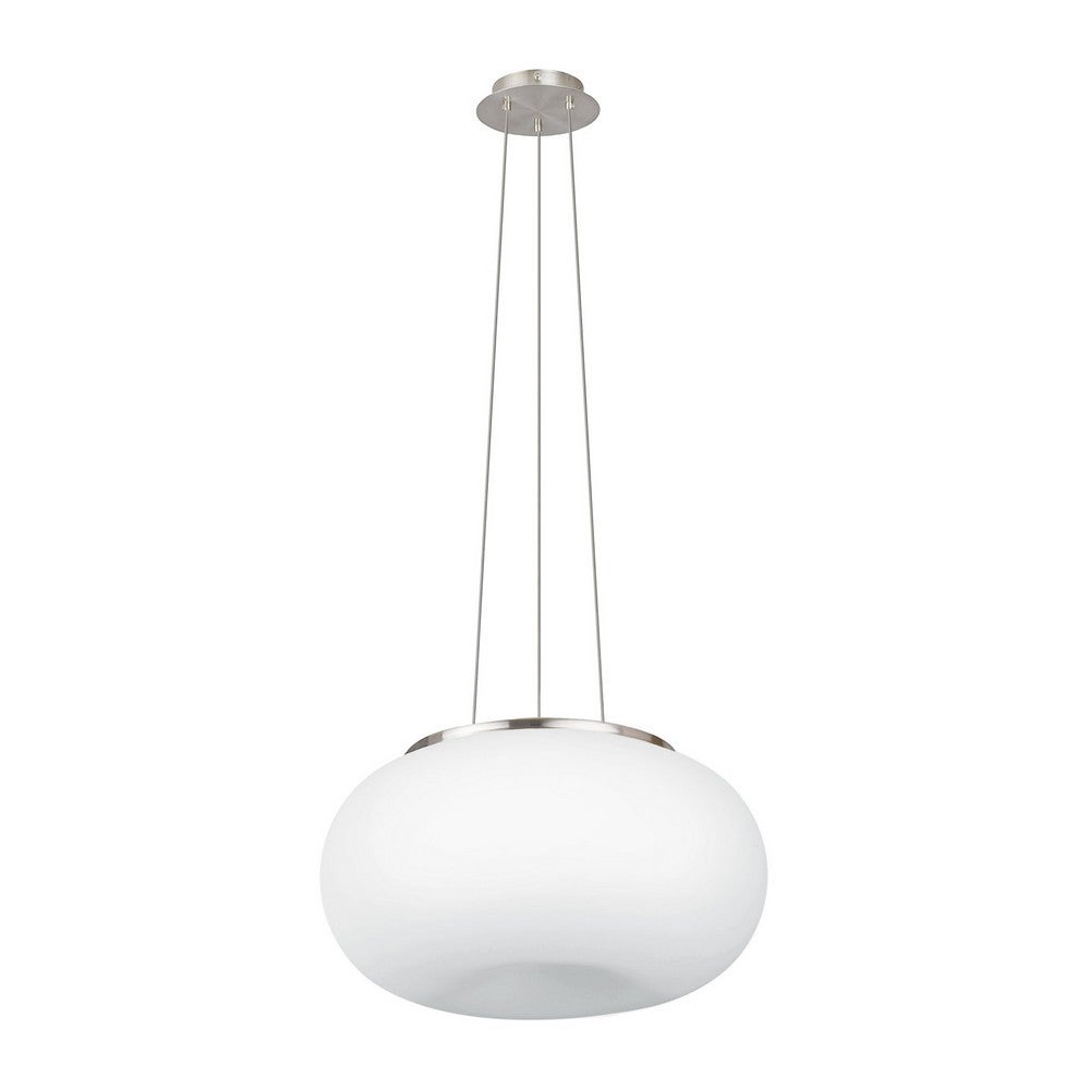 Lámpara Colgante Eglo Optica Níquel Mate 2 Bombillas E27 35cm | Leroy ...