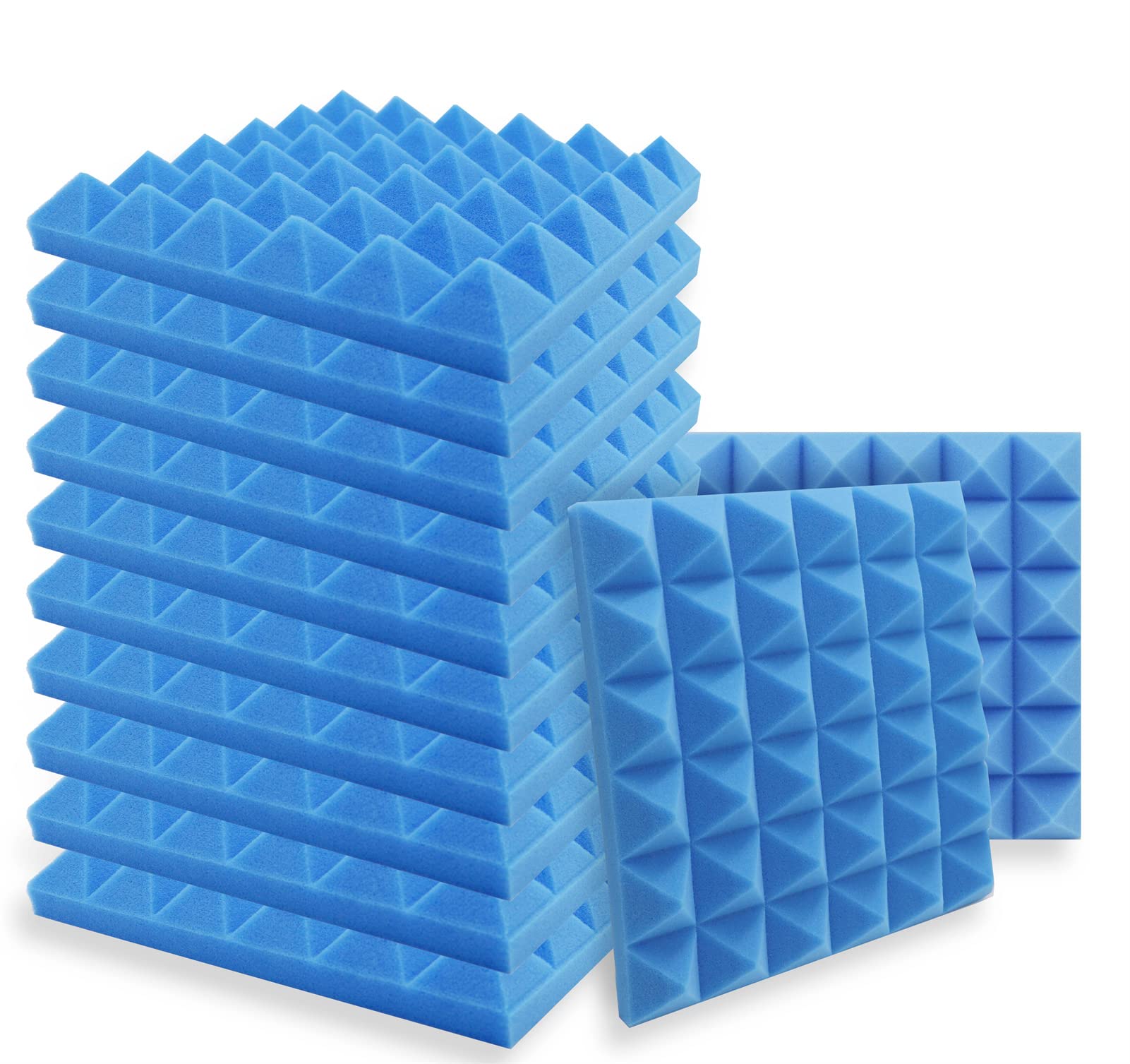 12 coussinets en mousse acoustique haute densité, panneaux acoustiques ...