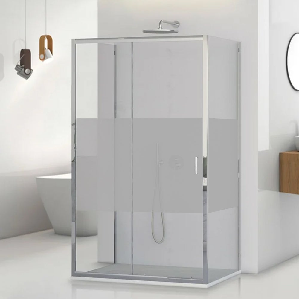 Cabine de douche 3 faces 70x100x70 en verre trempé sérigraphié ...