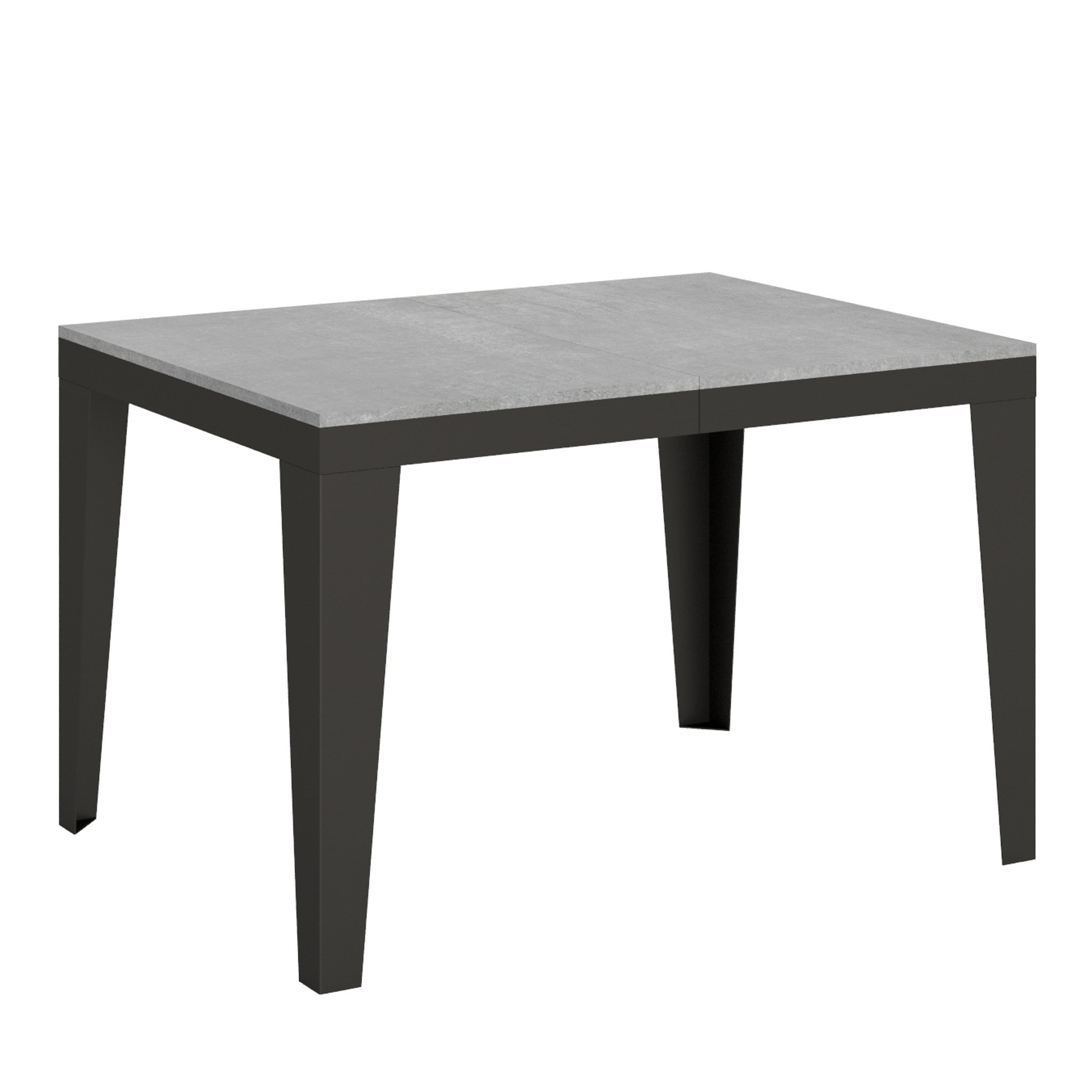 Mesa extensible 90x120/380 cm Flame Evolution Cemento estructura Antracita | Leroy Merlin