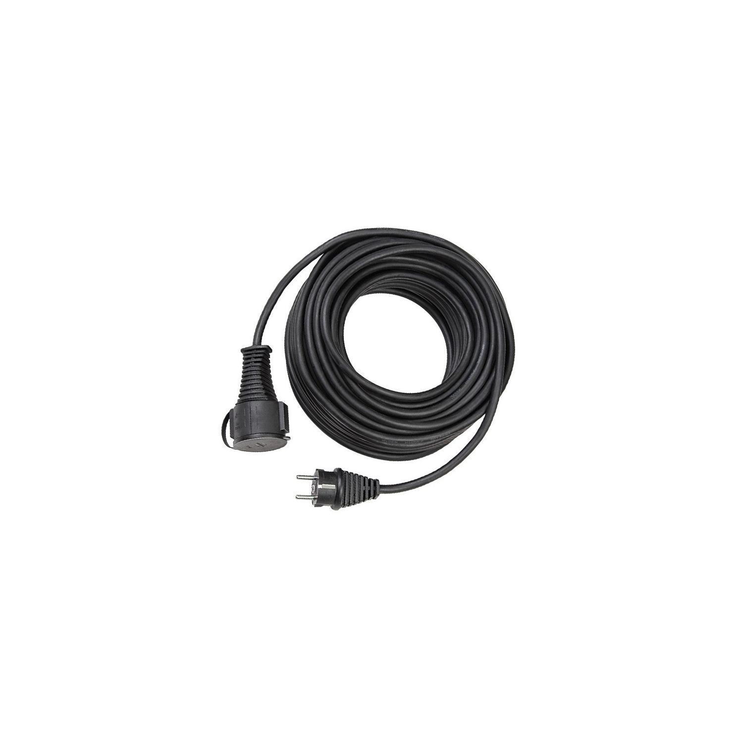 Rallonge électrique 20m IP44 | Noir | PVC | Leroy Merlin