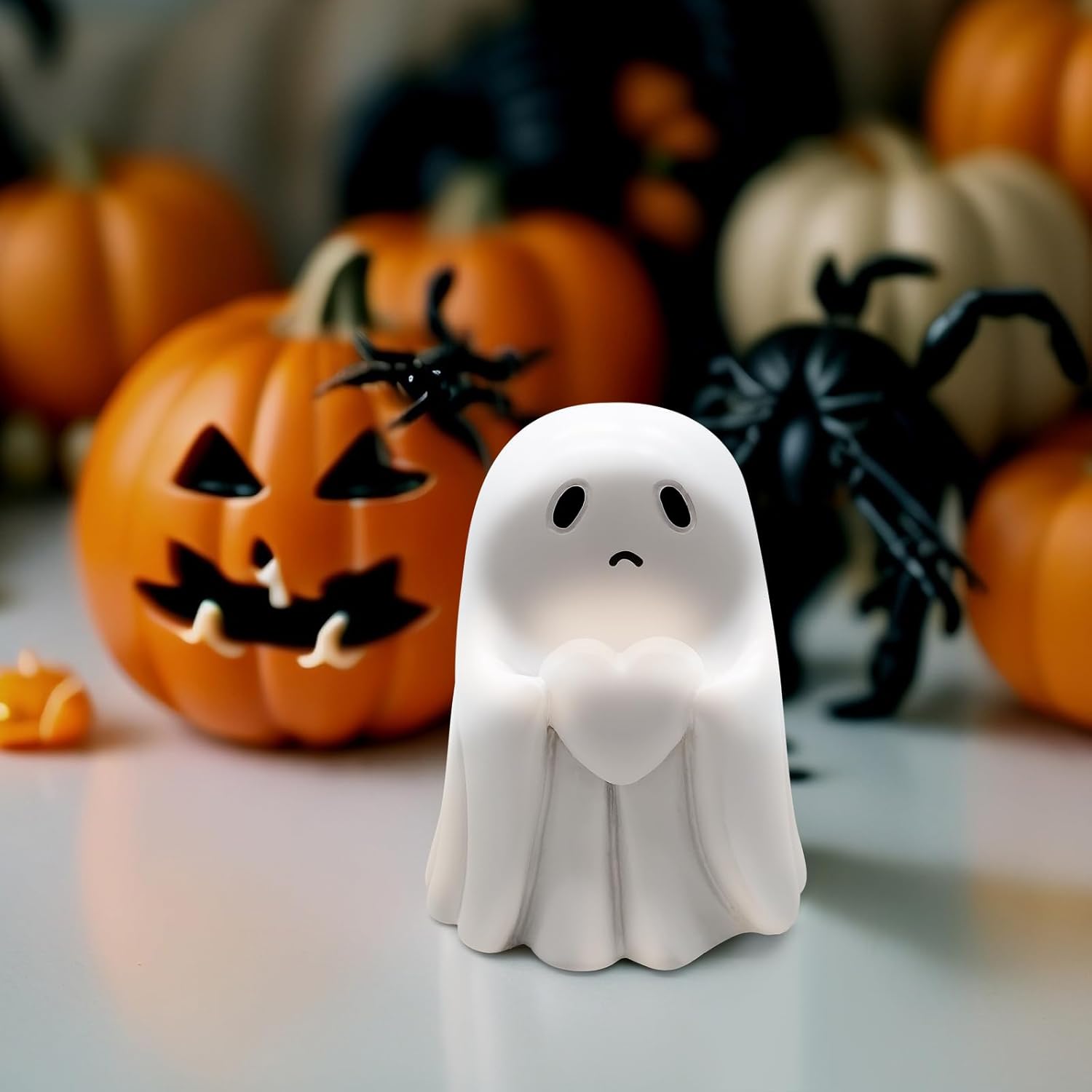 Statuette fantôme triste, 1 pièce, décoration d'Halloween, sculpture de ...