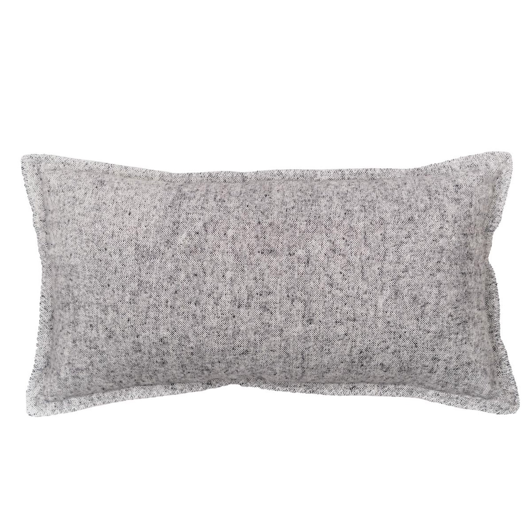 Coussin rectangulaire en coton brossé - Gris - 40x90 cm - Coton ...