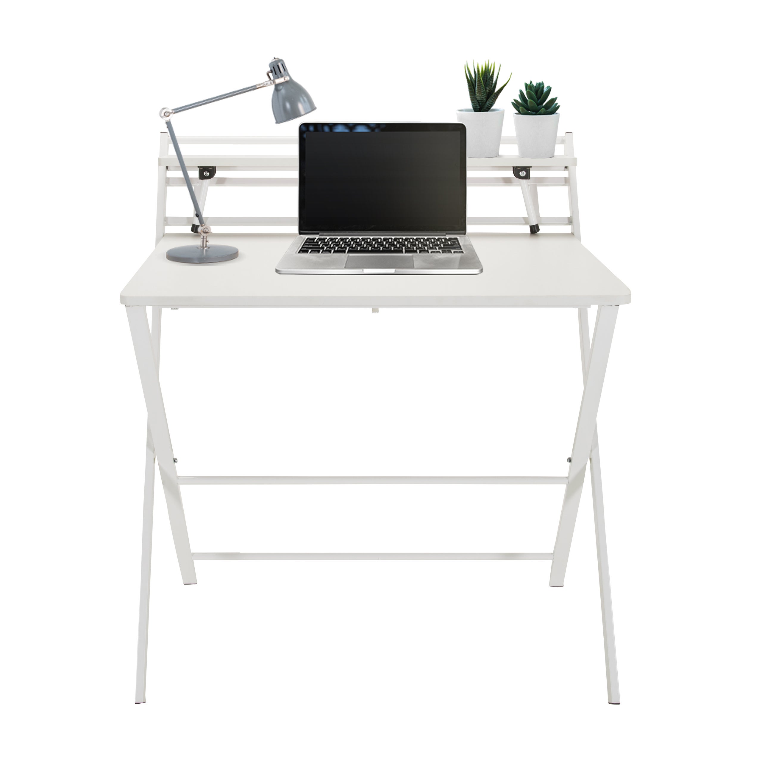 Bureau EASY CLAP 92 x 84 Blanc / Blanc hjh OFFICE | Leroy Merlin