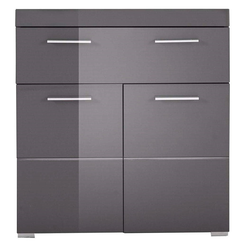 Meuble bas mélaminé gris. L - H - P : 73 - 79 - 31 cm | Leroy Merlin