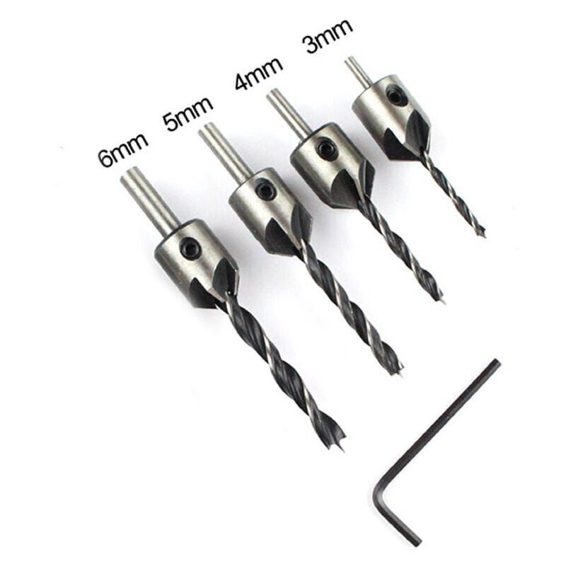 Foret et Mèche de Perceuse Pièce à Tête Fraisée Alésage du Bois Guide ...