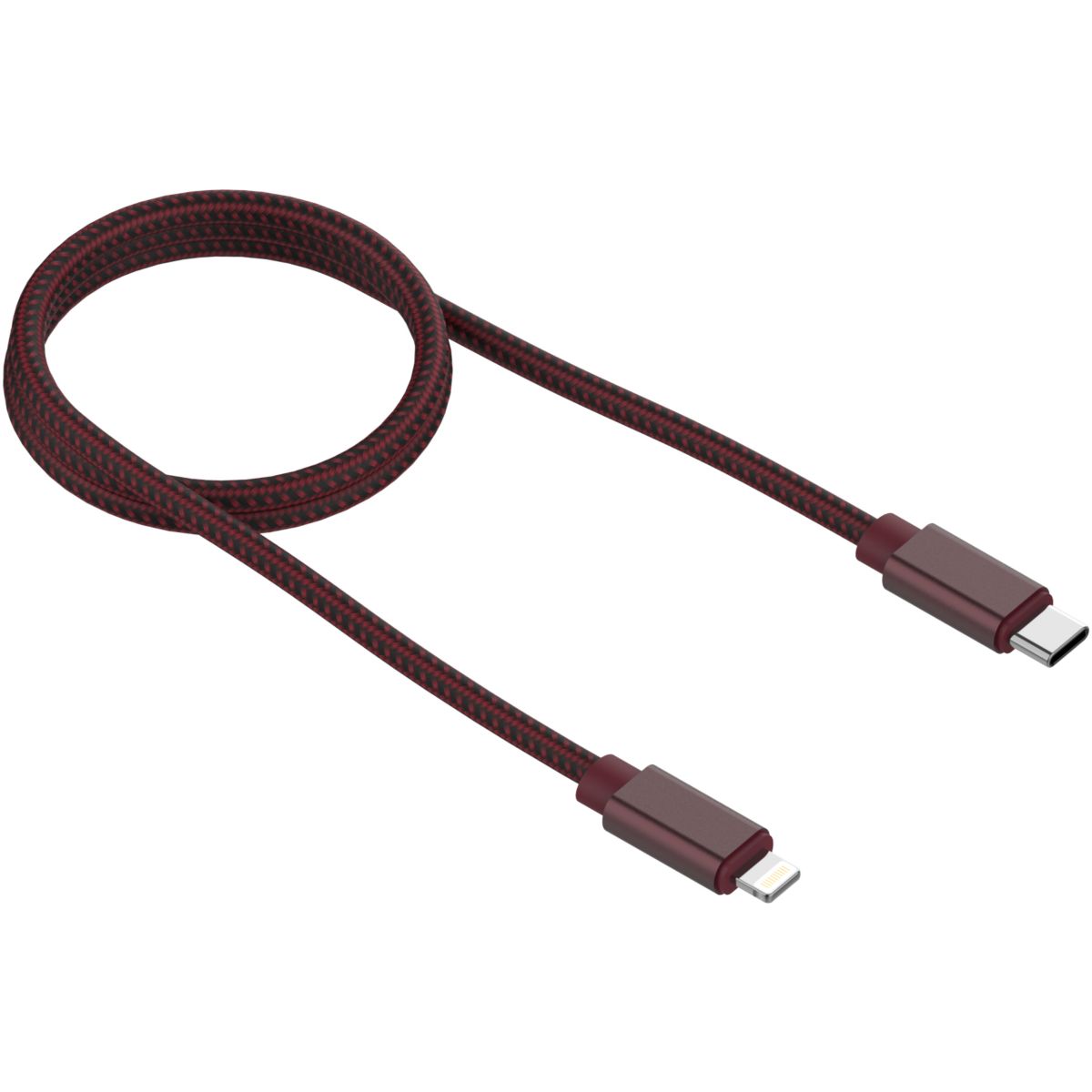 Câble Lightning ADEQWAT Lghtn vers USBC 2m Dark Red certif Apple ...