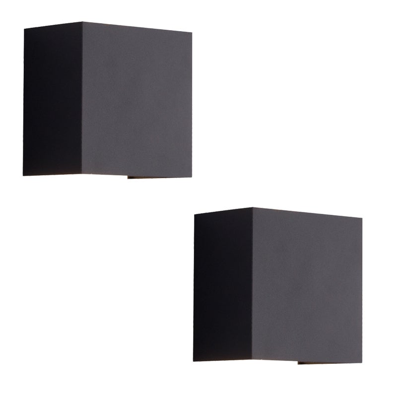 Applique murale simple et moderne d'extérieur, lampe LED carrée, coque ...