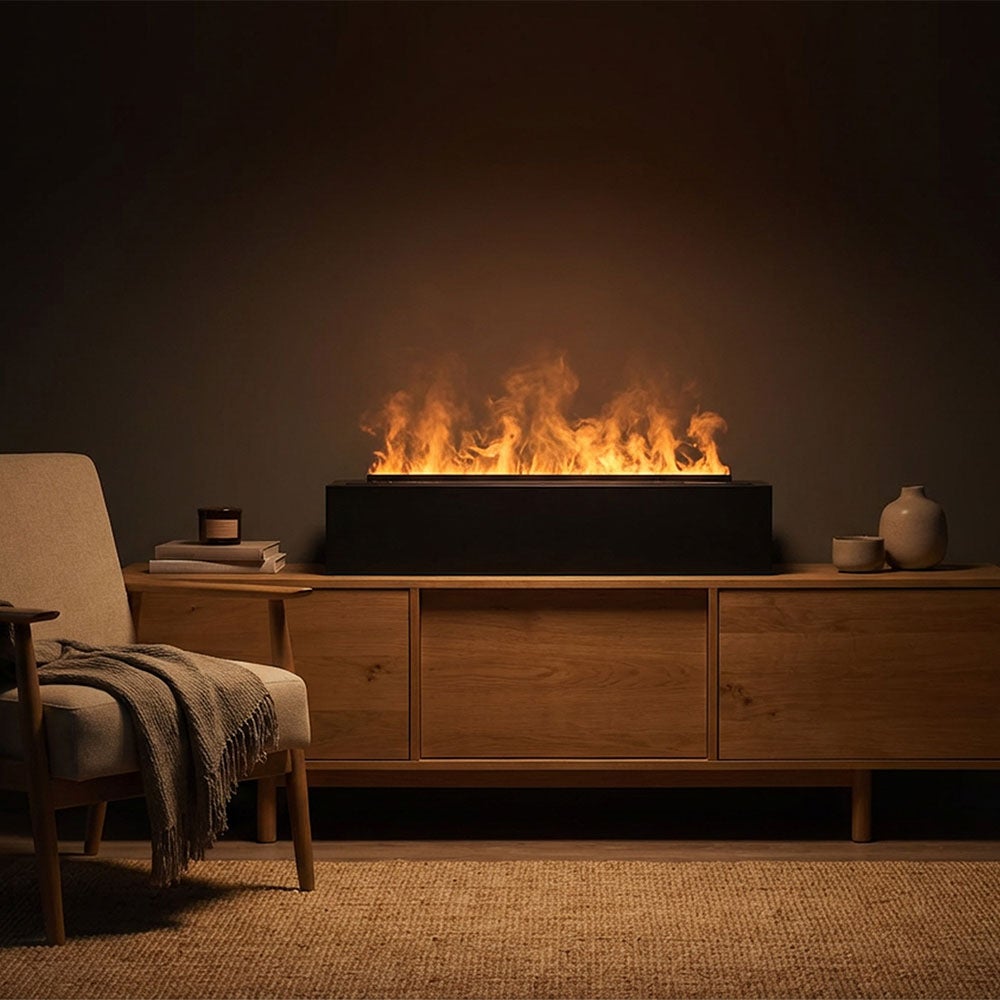 Cheminée à vapeur d'eau LED ODENA HOME DELUXE – Effet flammes 3D ...