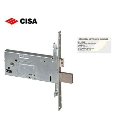 SERRURE À MORTIER EN MÉTAL 57358 CISA BQ ZIN F.MM 25 DM M4 TRIPL+SCR H.MM 78 E.MM 90 | Leroy Merlin