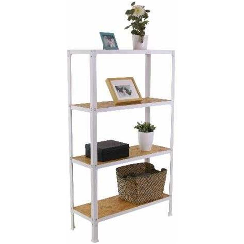 Estanteria SIMONHOME CLICK WOOD PLUS 4/300 BLANCO/OSB - 8425437128929 - Simon Rack | Leroy Merlin