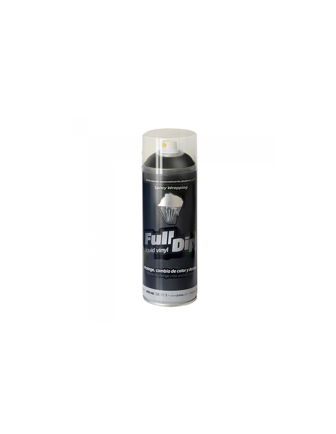 FULL DIP - SPRAY VINILO LIQUIDO FULL DIP NEGRO METALIZADO 400 ML ...