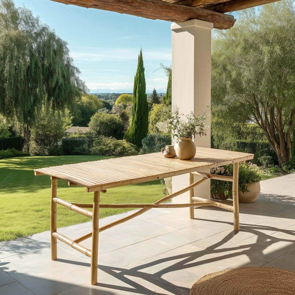 VITAL - Table à manger en bambou 160x80cm | Leroy Merlin