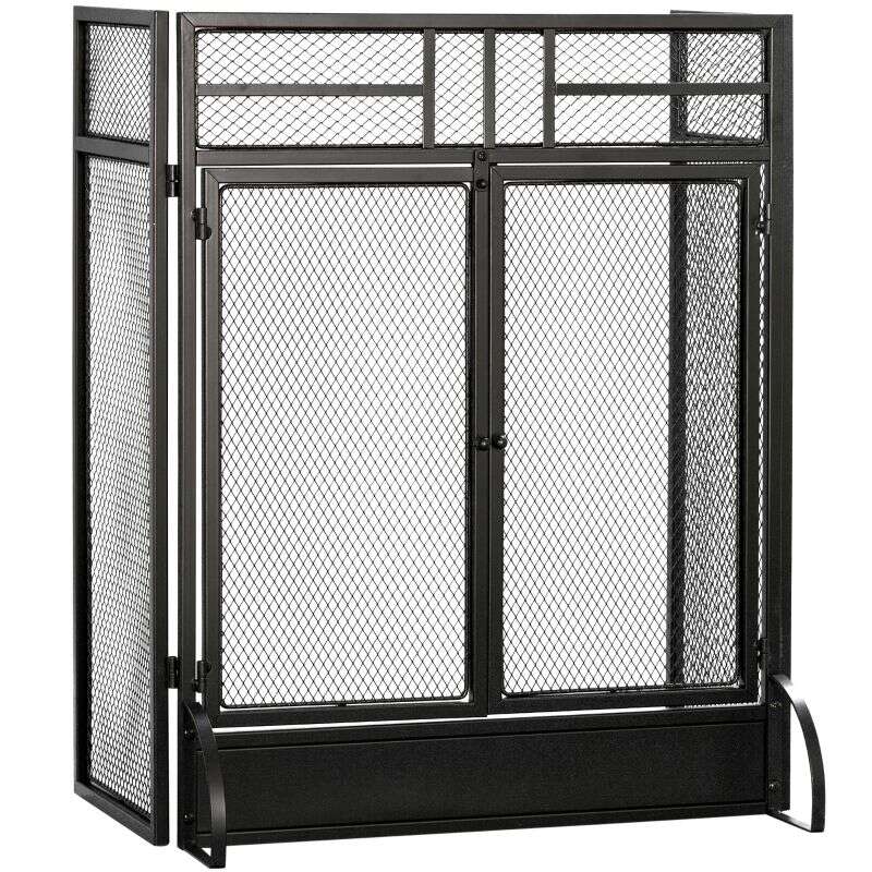 Pare-étincelles pour cheminée, barrière de sécurité avec 3 panneaux ...