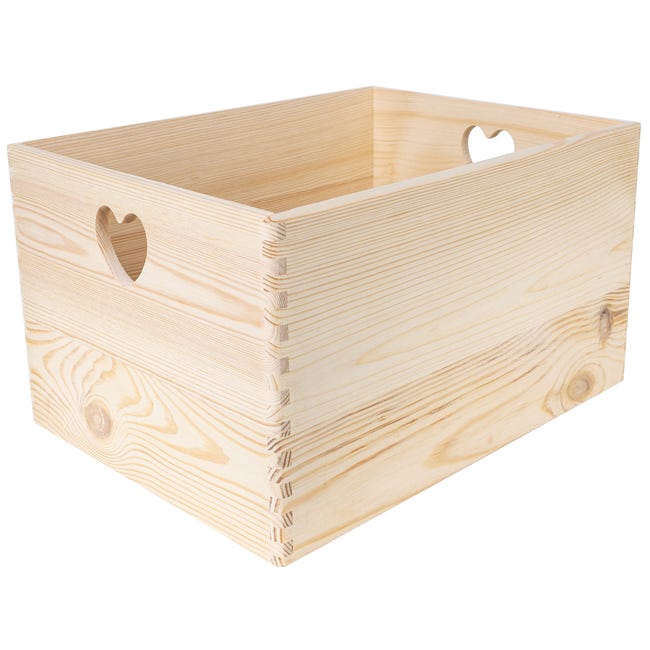 Creative Deco Caisse Bois Rangement 40 X 30 X 24 Cm 1 Cm Boîte