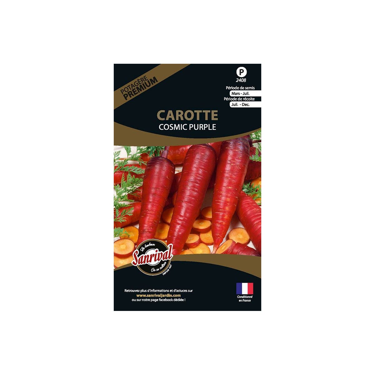 Graines potagères premium carotte Cosmic purple Sanrival Premium ...