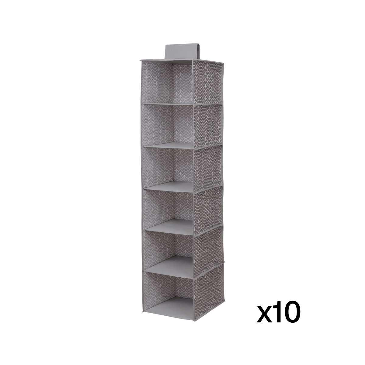 Lot de 10 racks 6 cases intissés géométrique fond gris | Leroy Merlin