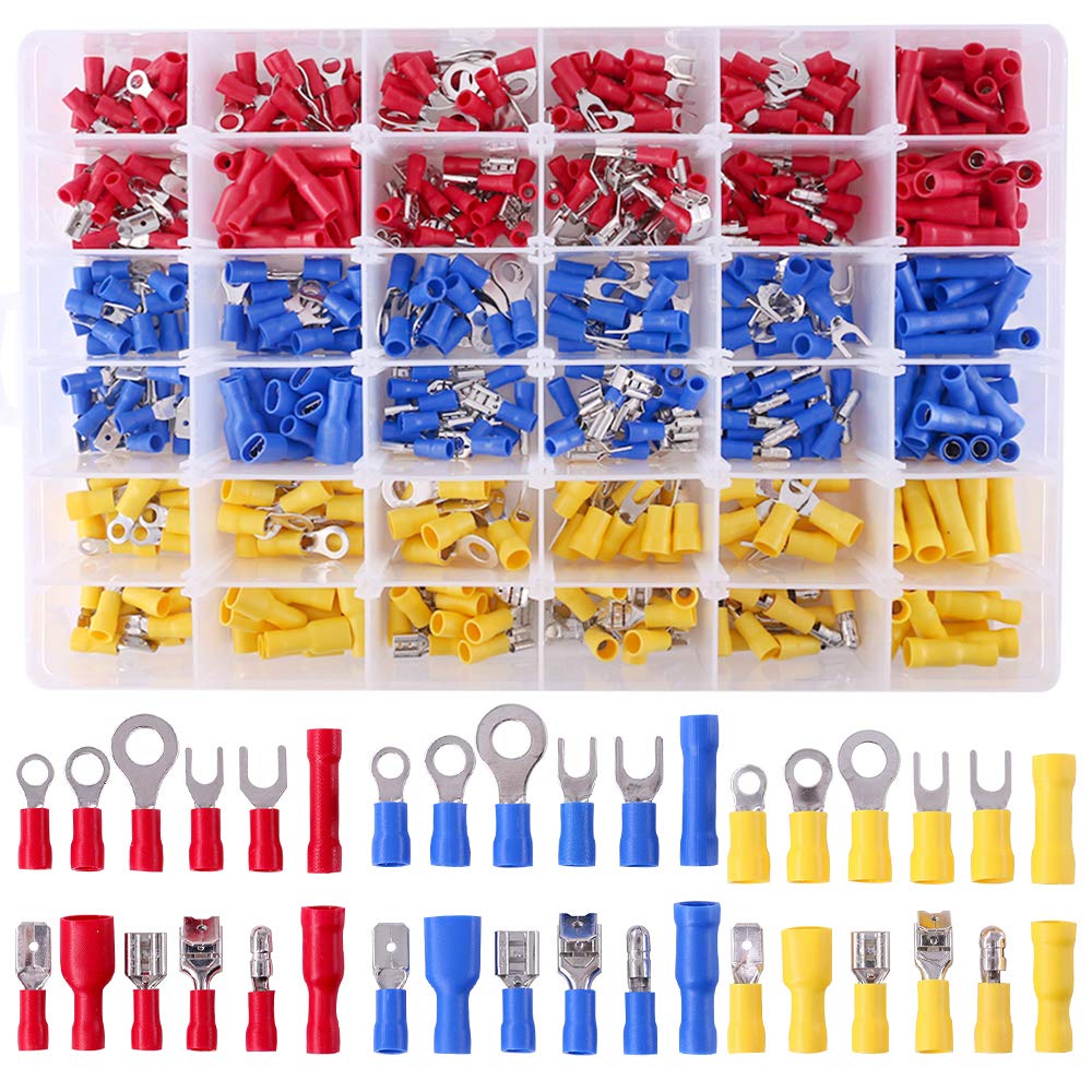 540pcs 22-16 / 16-14 / 12-10 Gauge Mixed Quick Disconnect Electrical ...
