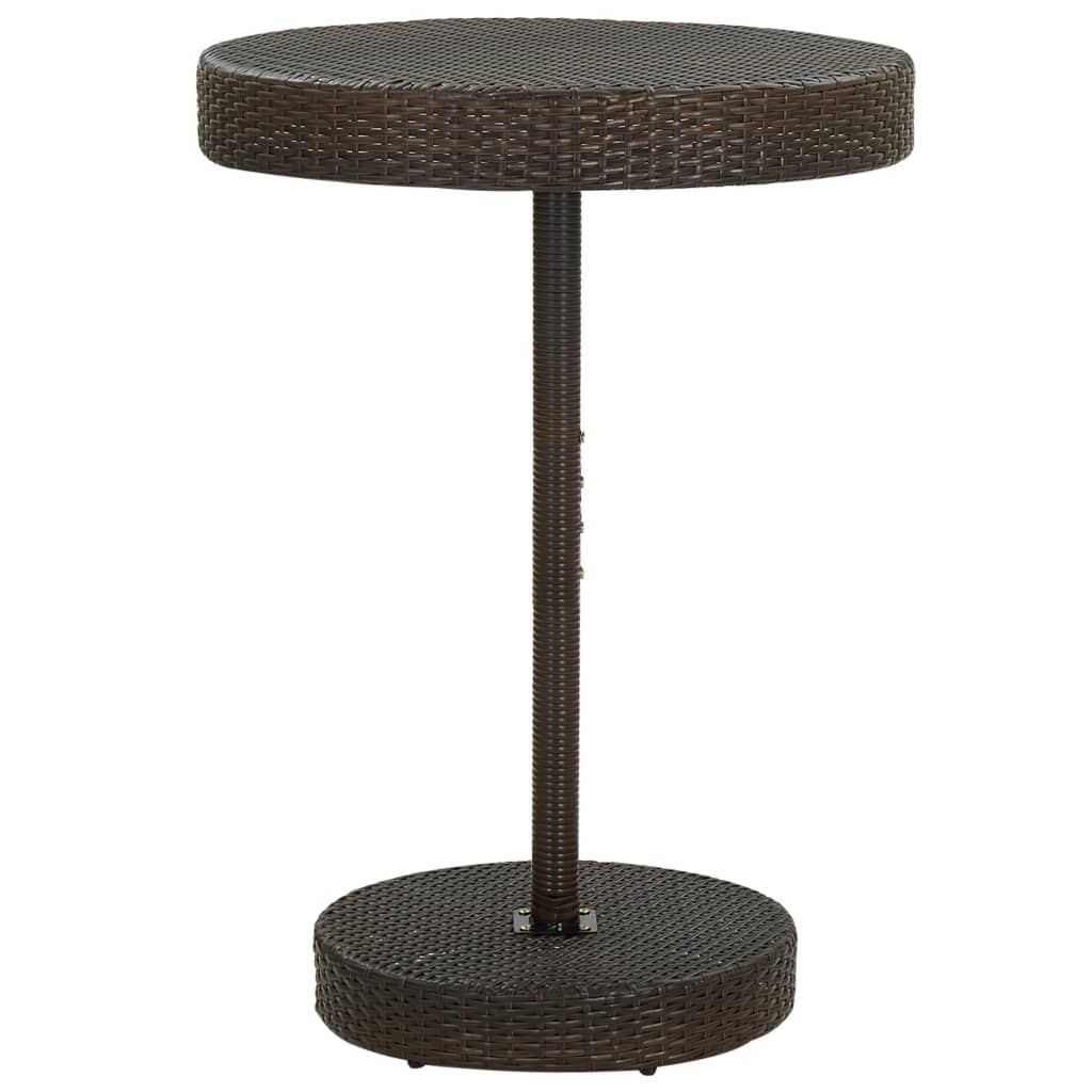 Table de jardin extensible ovale en Rattan synthétique Marron 1 places ...