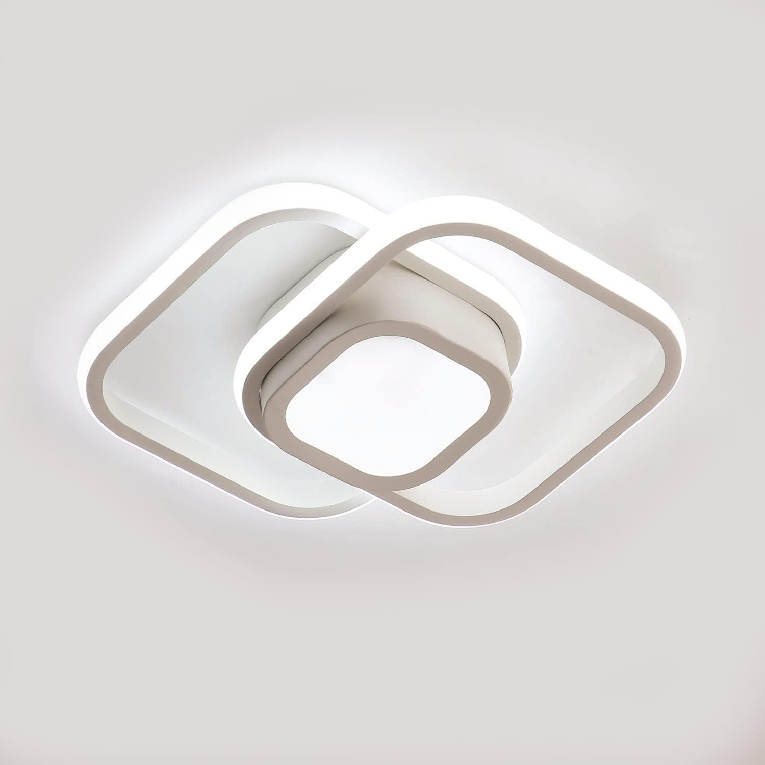 Lámpara de techo LED cuadrada moderna, 33 x 24 x 6, blanca, 32 W, 2500 ...