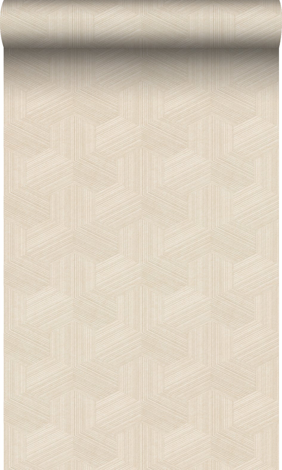 Papier peint graphique 3D beige clair - 50 x 900 cm - Origin ...