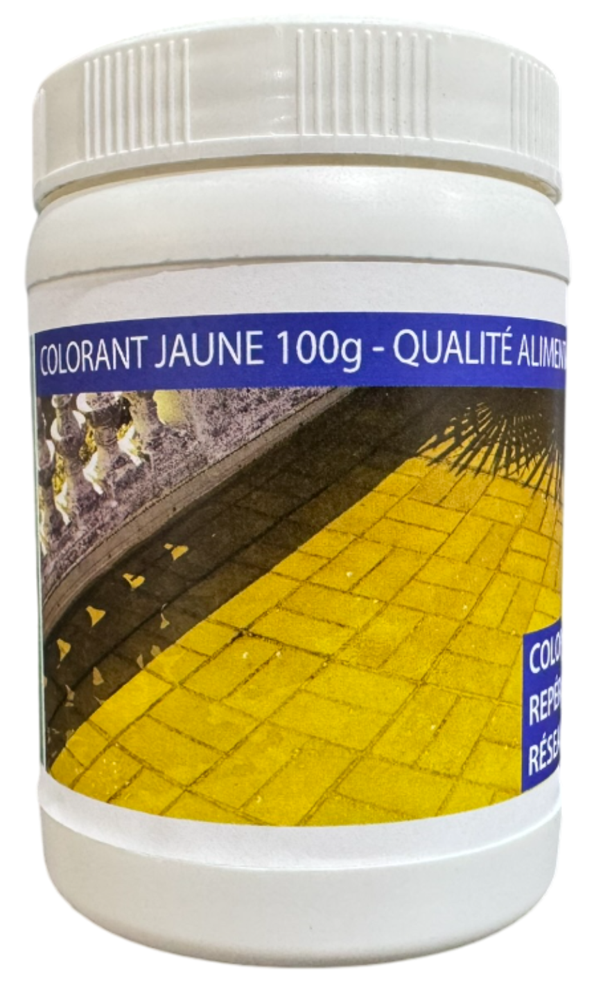 VISIO TECH - Colorant jaune 100g en pot, poudre soluble dans l'eau ...