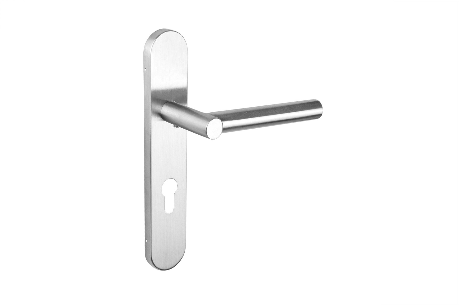Wovar Poignée de porte Lavuzo Grosetto inox plaque arrondie PC72 - Par ...