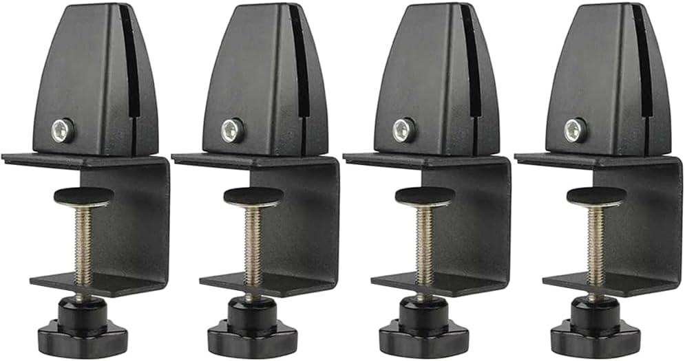 Lote de 4 Abrazaderas de Vidrio Ajustables de Aluminio - Soportes de ...